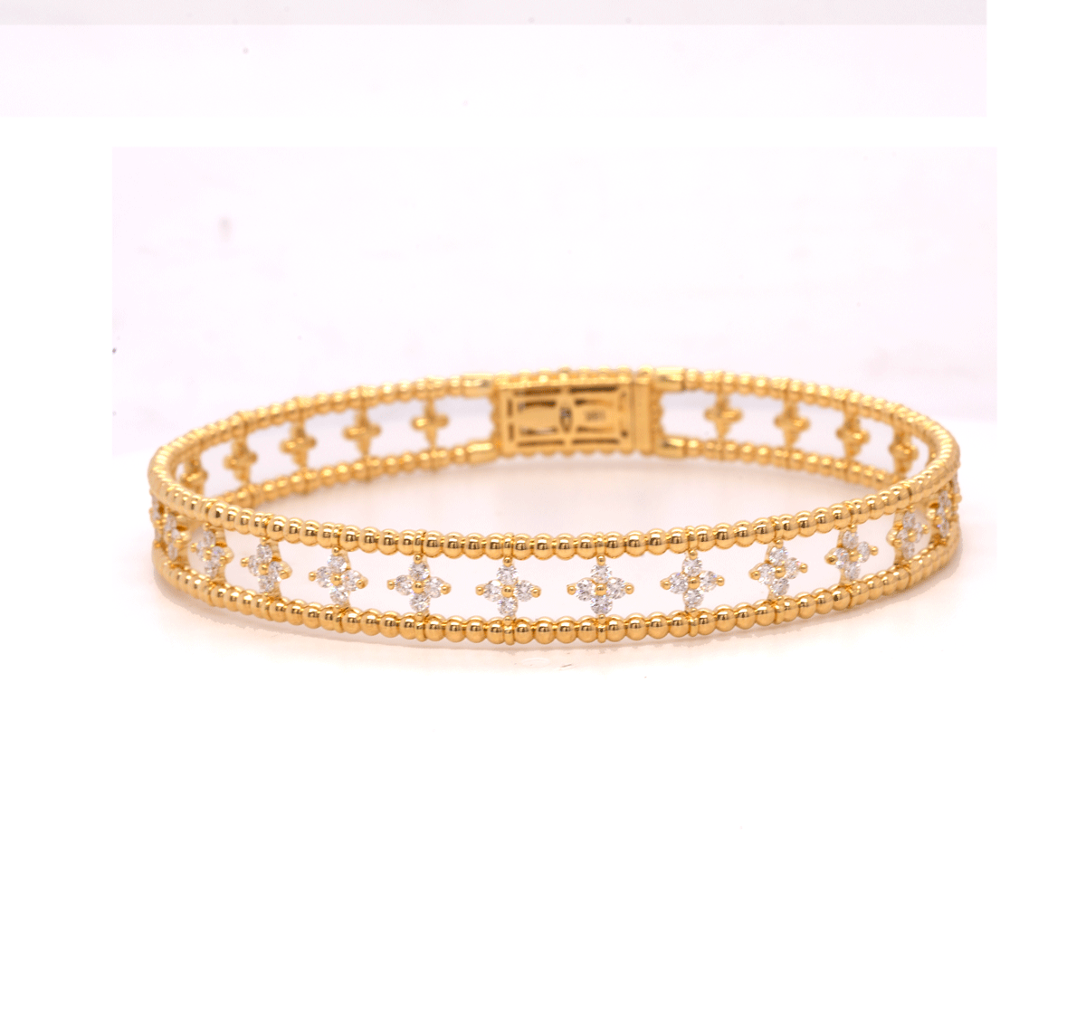 18k gold diamond clover bracelet - Weber Goldsmith Gallery