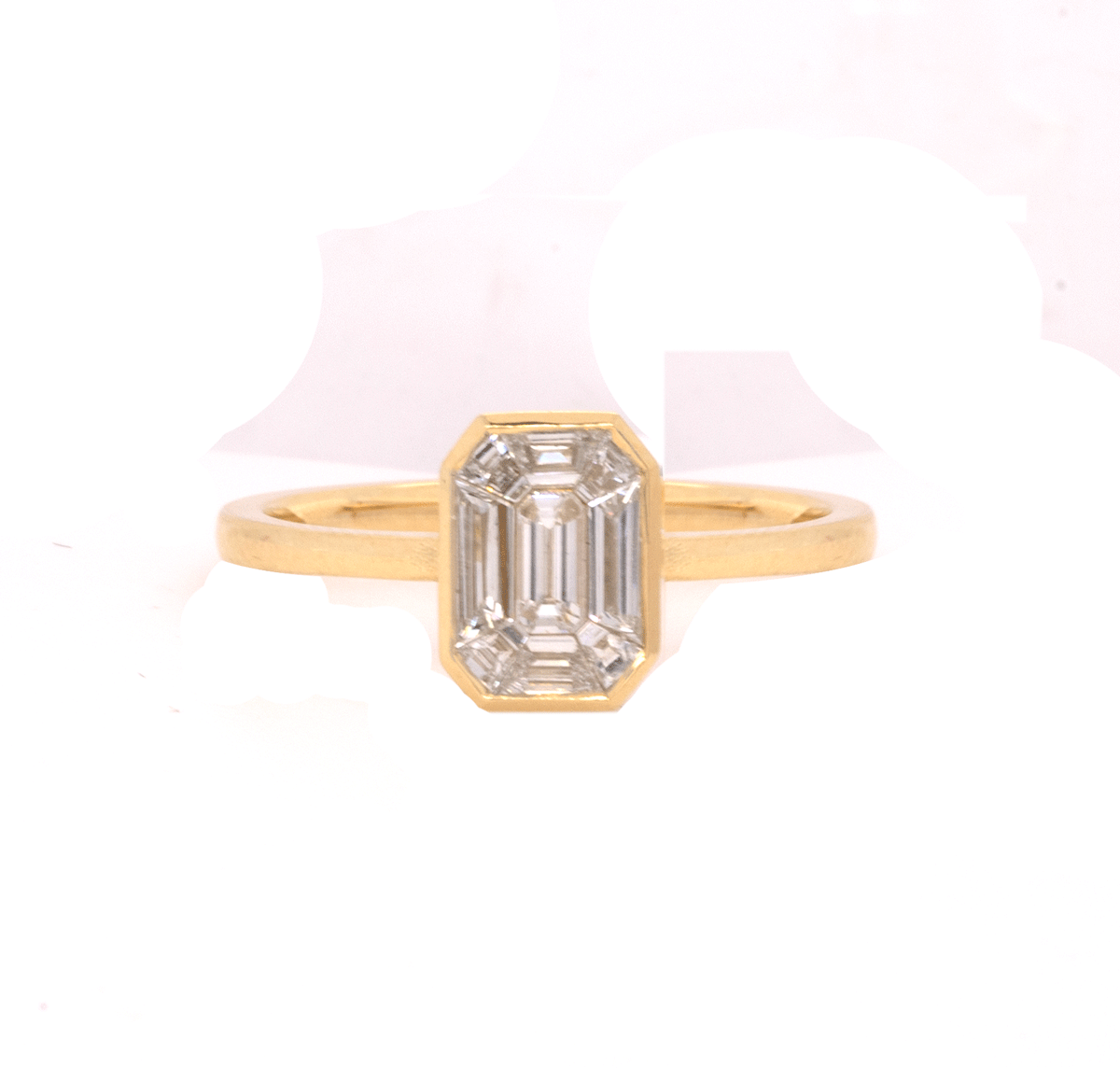 Mosaic diamond emerald cut ring - Weber Goldsmith Gallery